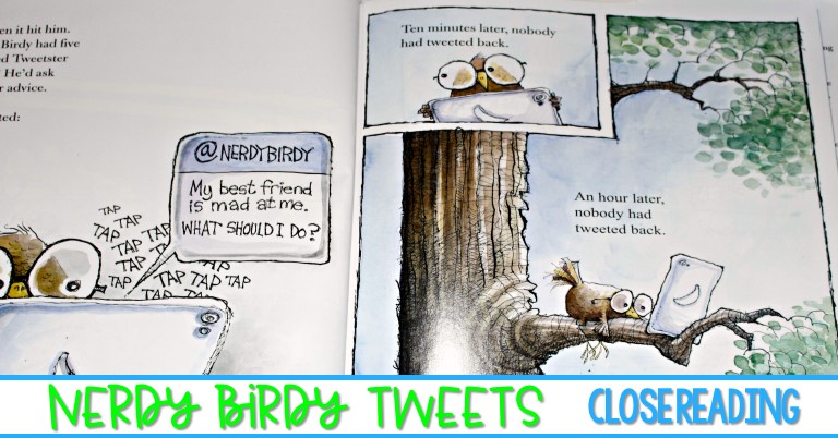 Second Grade Close Reading for Nerdy Birdy Tweets