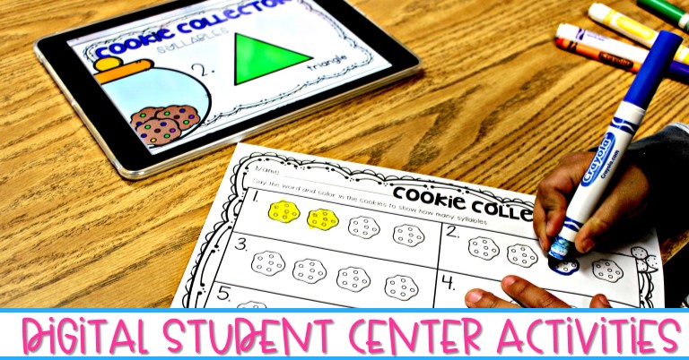 Digital Student Center Activities for kindergarten and first grade ...