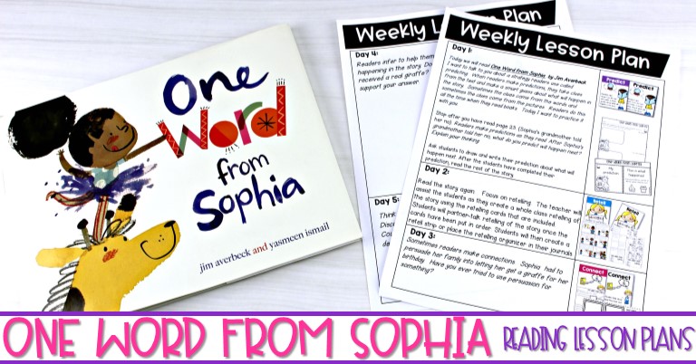 One Word From Sophia | Reading Comprehension Lesson Plans for K-2
