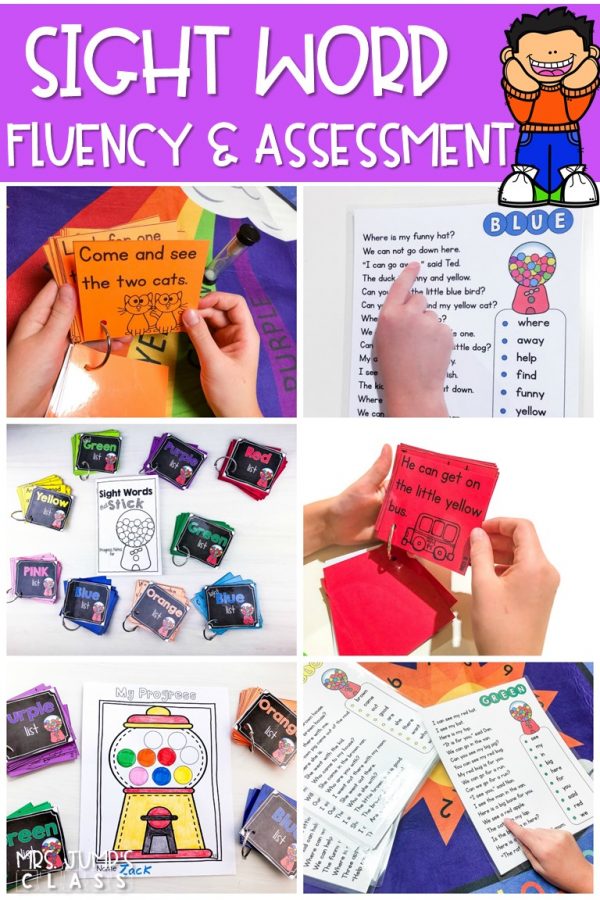 Sight Word Fluency Phrase Cards for Fluency Practice and Assessment
