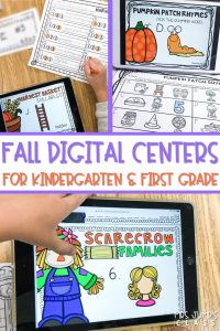 Fall Digital Centers for Kindergarten and First Grade