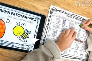 Fall Digital Centers for Kindergarten and First Grade