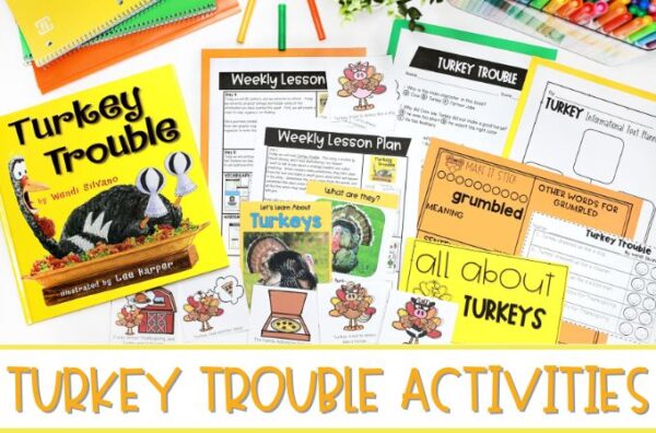 Turkey Trouble Activities for Kindergarten and First Grade