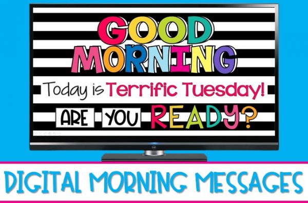 Digital Morning Messages for Pre-K, Kindergarten, & First Grade