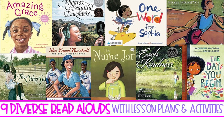 9 Diverse Read Alouds with Lesson Plans and Activities for K-2