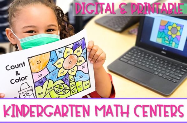 Math Centers for Kindergarten to Practice Numbers to 100