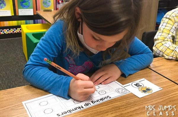 Math Centers for Kindergarten to Practice Numbers to 100