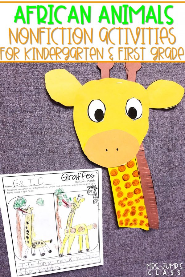 African Animal Activities and Lesson Plans for Kindergarten & First Grade