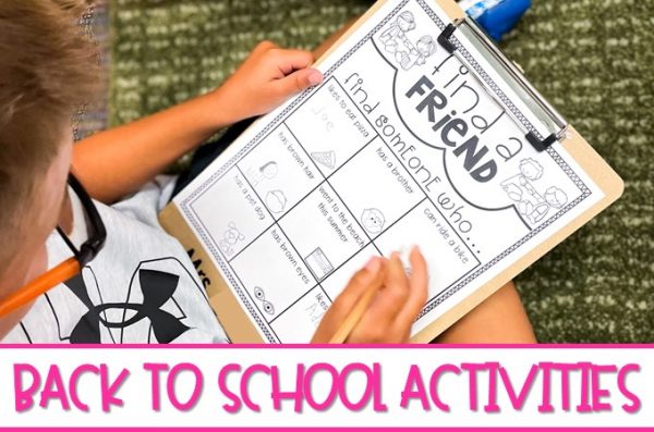 10 Back to School Activities for Kindergarten