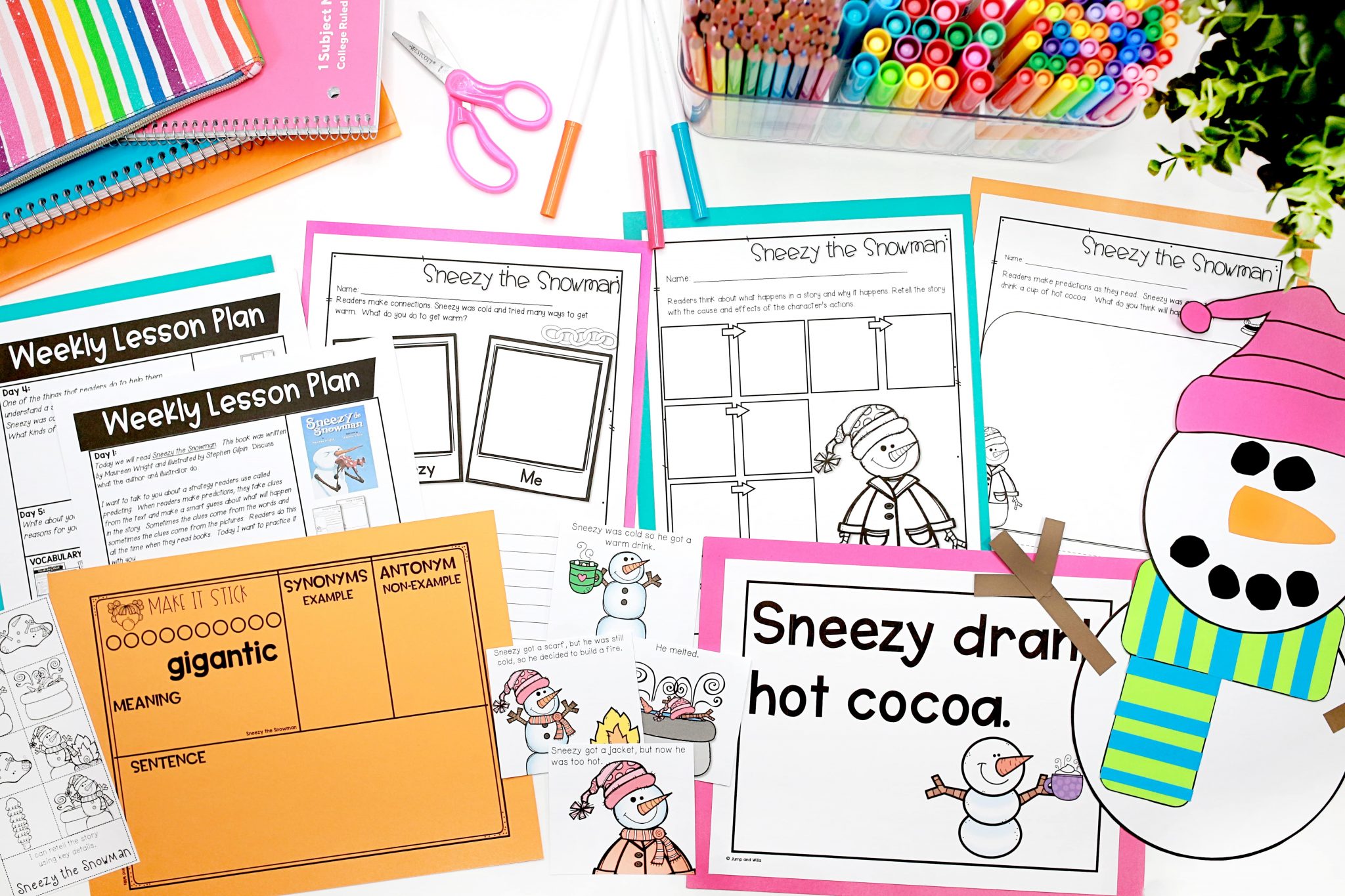 Sneezy the Snowman Read Aloud Lessons - Mrs. Jump's Class