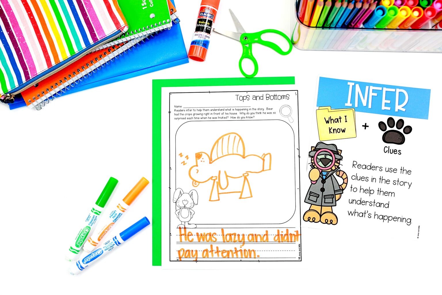 Tops and Bottoms Activities for Comprehension Practice - Mrs. Jump's Class