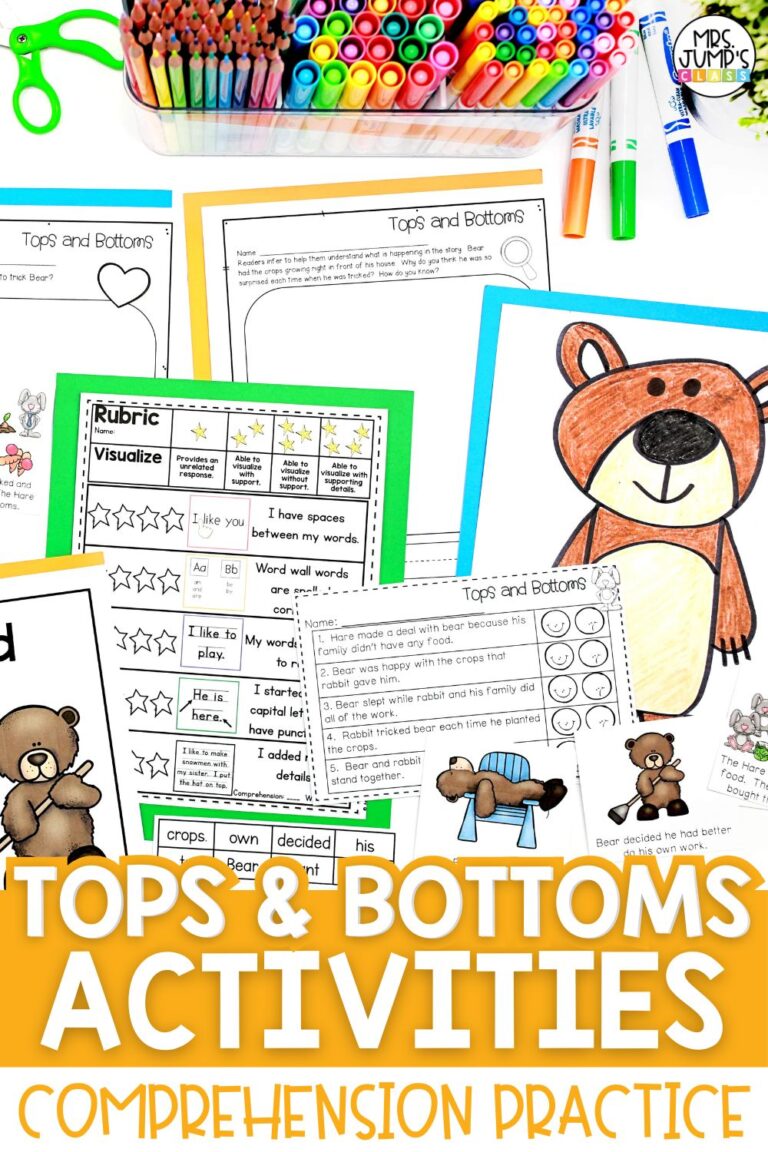 Tops and Bottoms Activities for Comprehension Practice - Mrs. Jump's Class