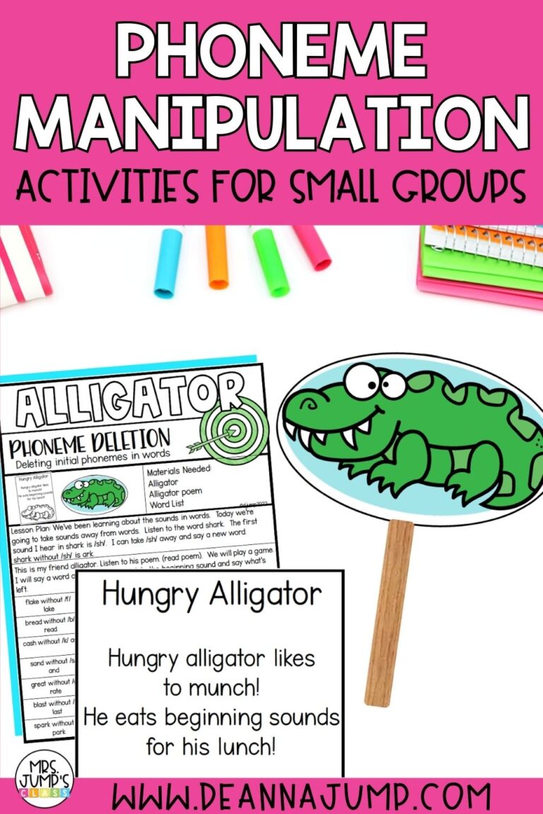 Phoneme Manipulation Activities for Small Groups - Mrs. Jump's Class