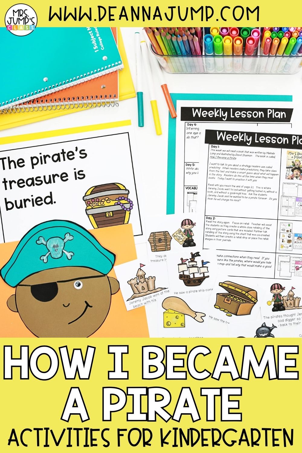 How I Became a Pirate: Activities for Kindergarten - Mrs. Jump's Class